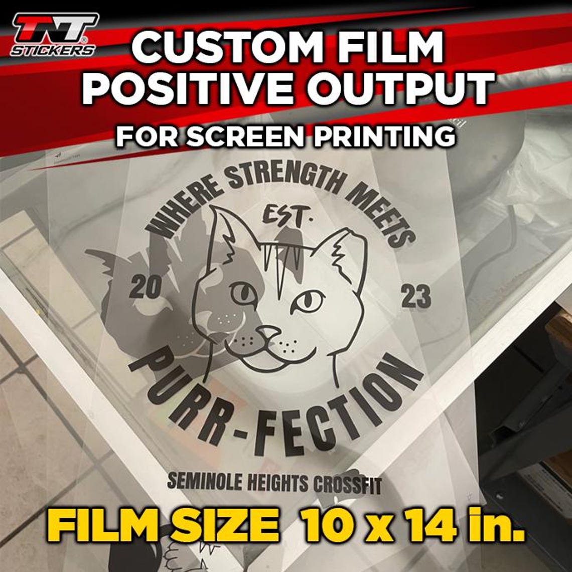 Custom Screen Printing Film Positive | Waterproof Imagesetter, 10x14 In ...