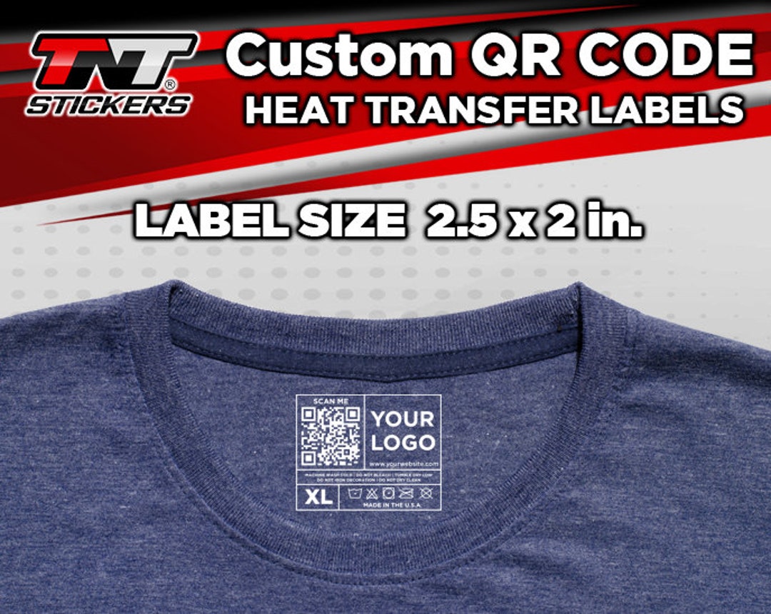 Custom QR Code Iron-on Clothing Labels | Tagless Heat Transfer - Etsy