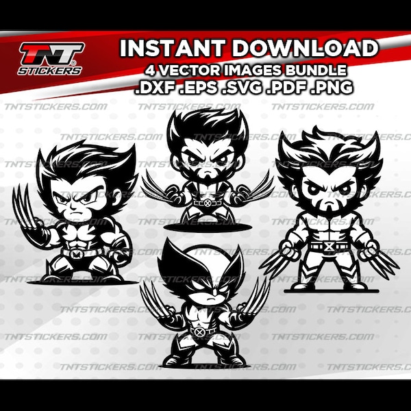 Dxf Laser Wolverine Files - Etsy