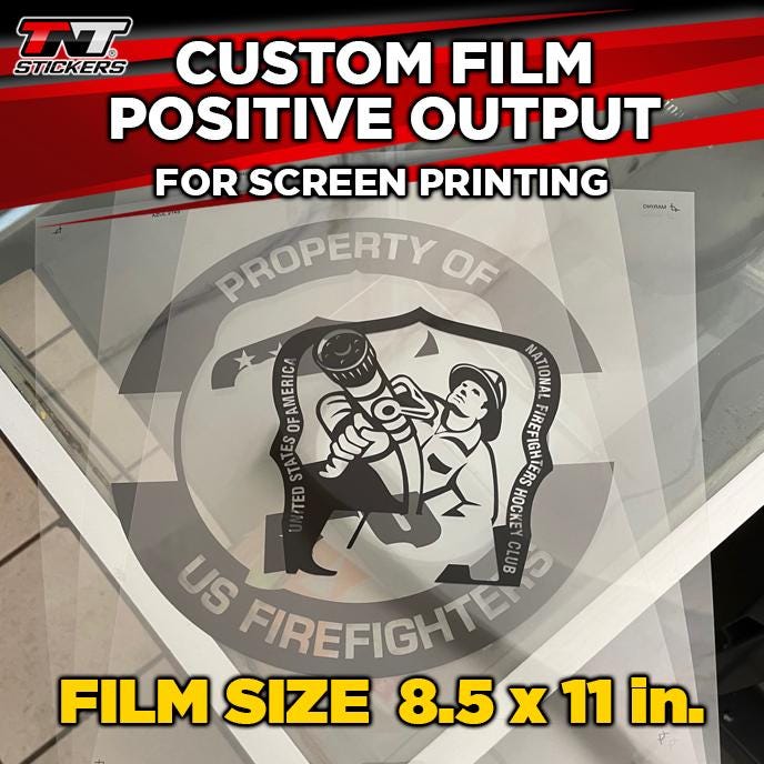 High Resolution Film Positive For Screen Printing 85 X 11 In