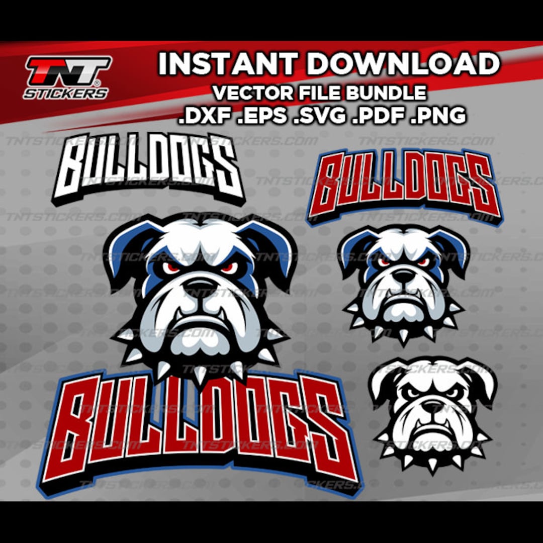 BULLDOGS School Team Mascot Logo VECTOR FILE | Svg | Eps | Png | Pdf ...