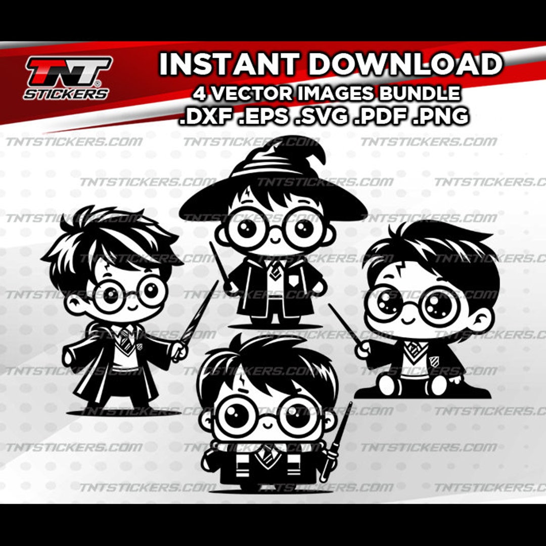 Cute Wizard Kawaii Magic School Hogwarts VECTOR FILE BUNDLE | Svg | Eps ...