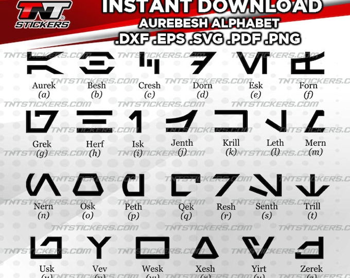 Star Wars Aurebesh Alphabet SVG, Cricut Silhouette Cut File (digital ...