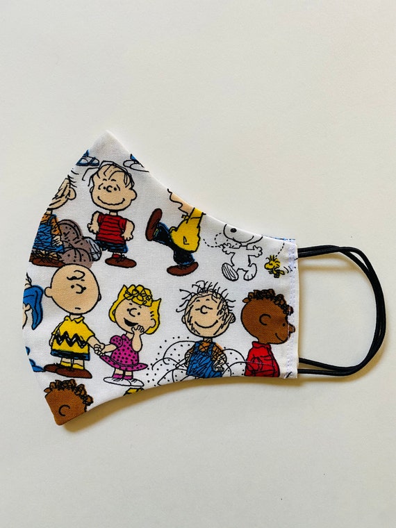 Peanuts Gang Face Mask. 2 Layers 100% Cotton Washable - Etsy