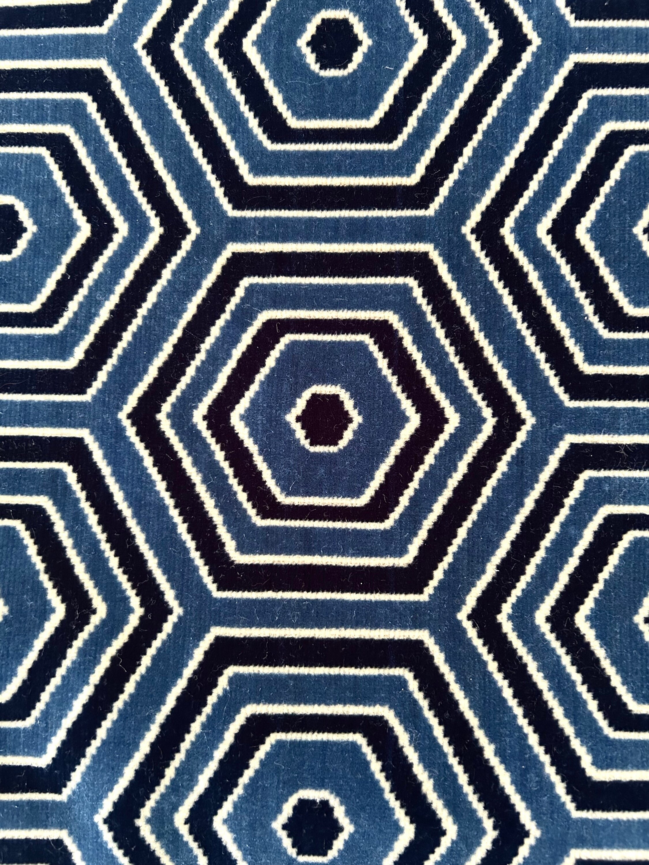 Jonathan Adler Velvet Pillow Cover // Jonathan Adler Geometric Blue ...