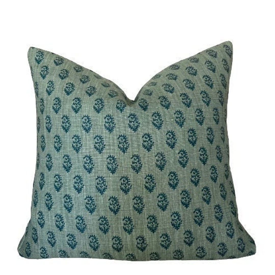 Peter Dunham Pillow Cover // Peter Dunham Rajmata Blue Pillow Cover ...