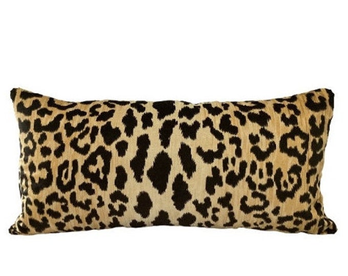 Velvet Leopard Pillow Cover // Bold Leopard Animal Print Designer ...