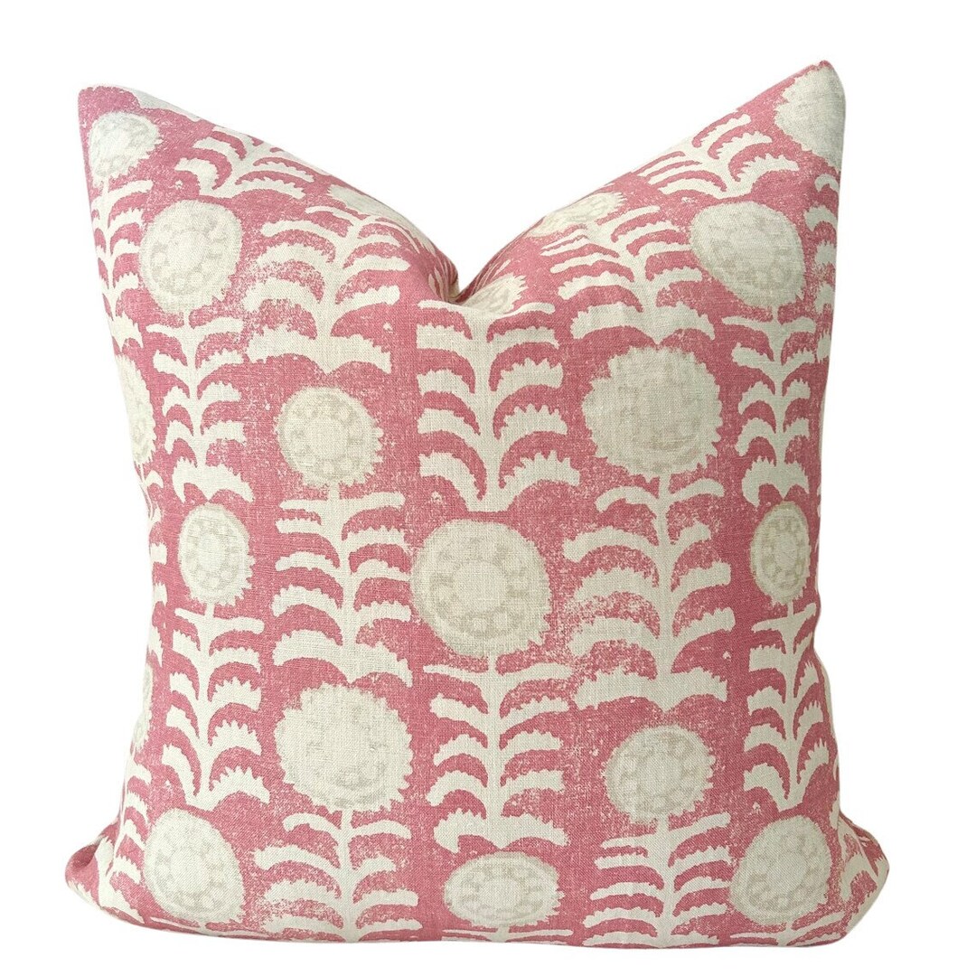Penny Morrison Pillow Cover // Penny Morrison Killi Pink Linen Pillow ...