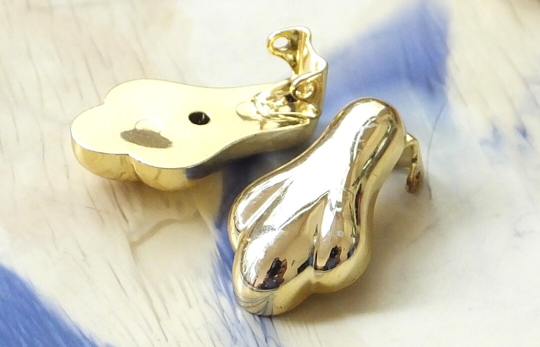 Vintage German Ear Cuff (10 Pcs) , 22mm , Goldan Tone Earrings ...