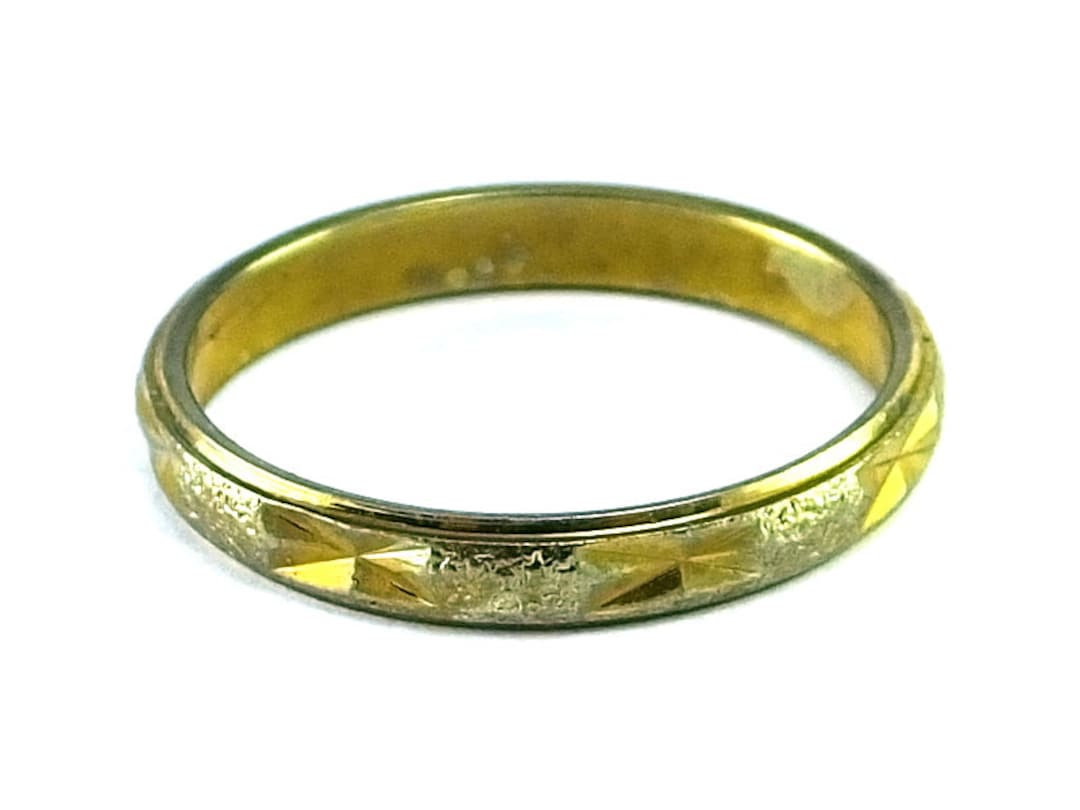 Vintage Textured Brass Rings (10 Pcs) , Brass Circles , Vintage Jewelry ...