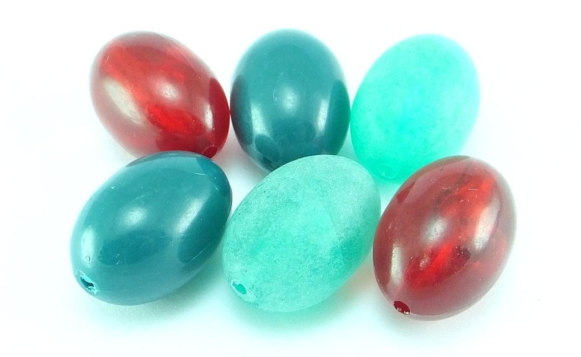 Vintage German Beads 10 Pcs 20x14mm Oval Beads Vintage - Etsy