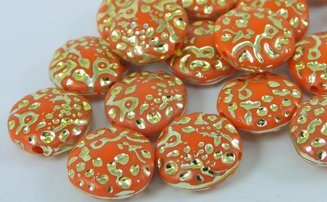 25 Pcs Vintage German Beads ornamented Plastic Beads Charms - Etsy
