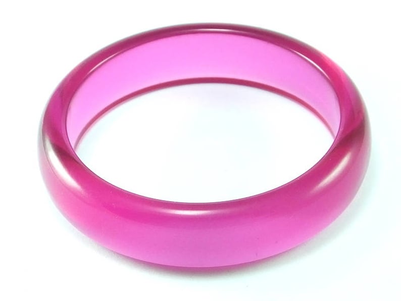 Transparent Pink Vintage Plastic Bangles , 82x16x08mm (internal Measure ...