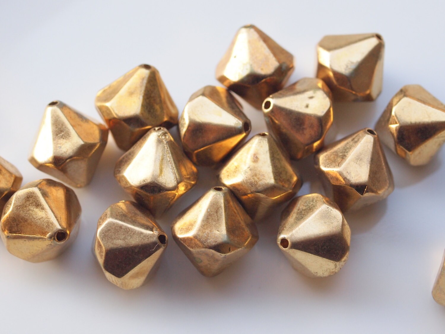 25 Pcs Vintage Golden Cone German Beads Findings 16 Mm | Etsy