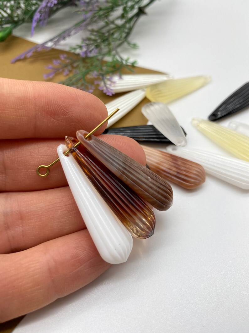 Teardrop Plastic Beads 38mm Pastel Beads Pendants High - Etsy