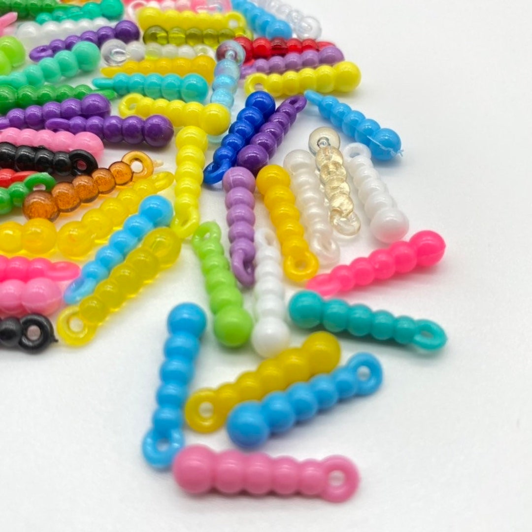Caterpillar Bead - 17mm -bugle Bead - Multicolor Necklace Making Bead ...
