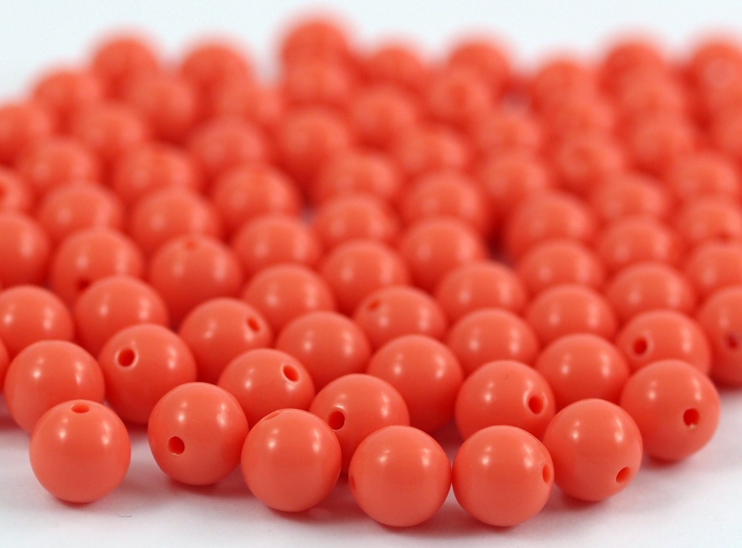 20 Pcs Round Vintage Plastic German Beads 7 Mm Lucite Beads | Etsy