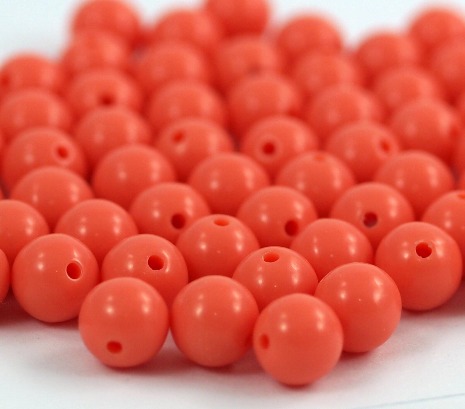 20 Pcs Round Vintage Plastic German Beads 7 Mm Lucite Beads | Etsy