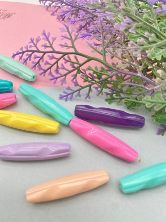 Vintage Tube Beads With 18 Color Options 20 Pcs 30 Mm - Etsy