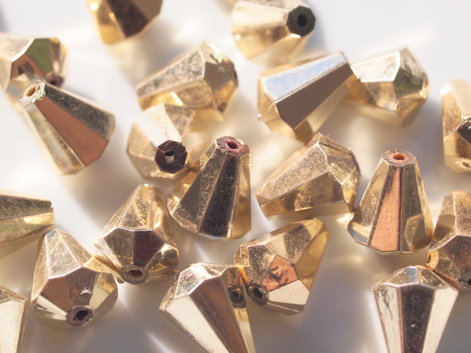 25 Pcs Vintage Golden Cone German Beads Findings 15x11 Mm - Etsy