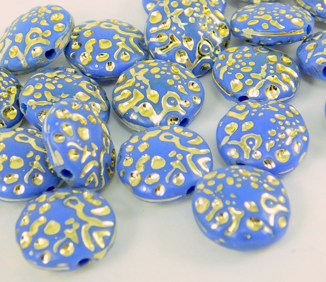 25 Pcs Vintage German Beads ornamented Plastic Beads Charms - Etsy