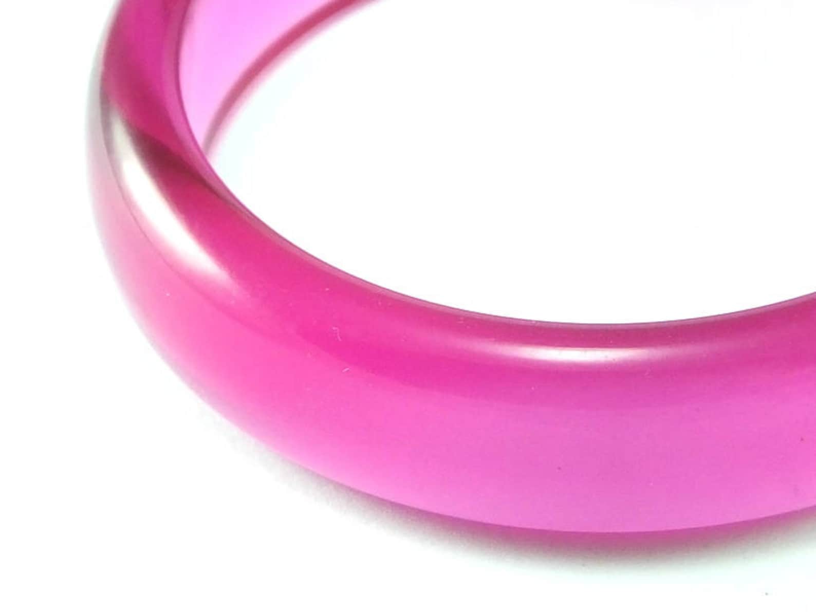 Transparent Pink Vintage Plastic Bangles 82x16x08mm - Etsy