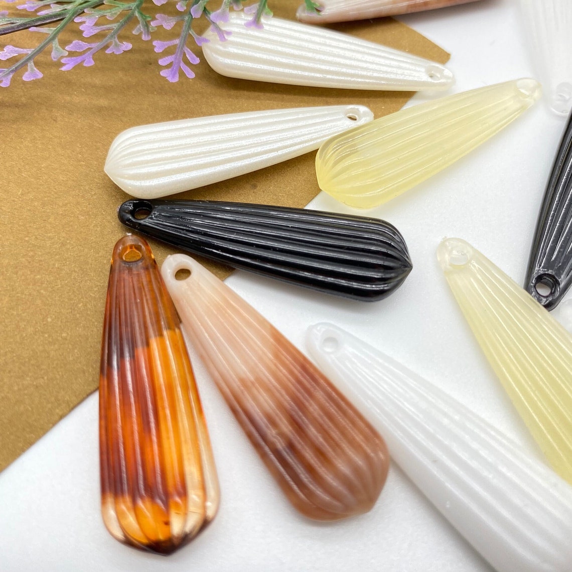 Teardrop Plastic Beads , 38mm Pastel Beads , Pendants , High Quality ...