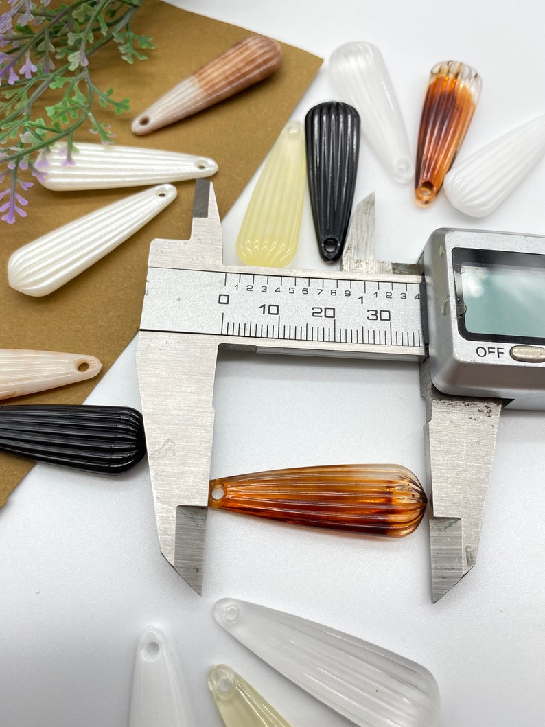 Teardrop Plastic Beads 38mm Pastel Beads Pendants High - Etsy