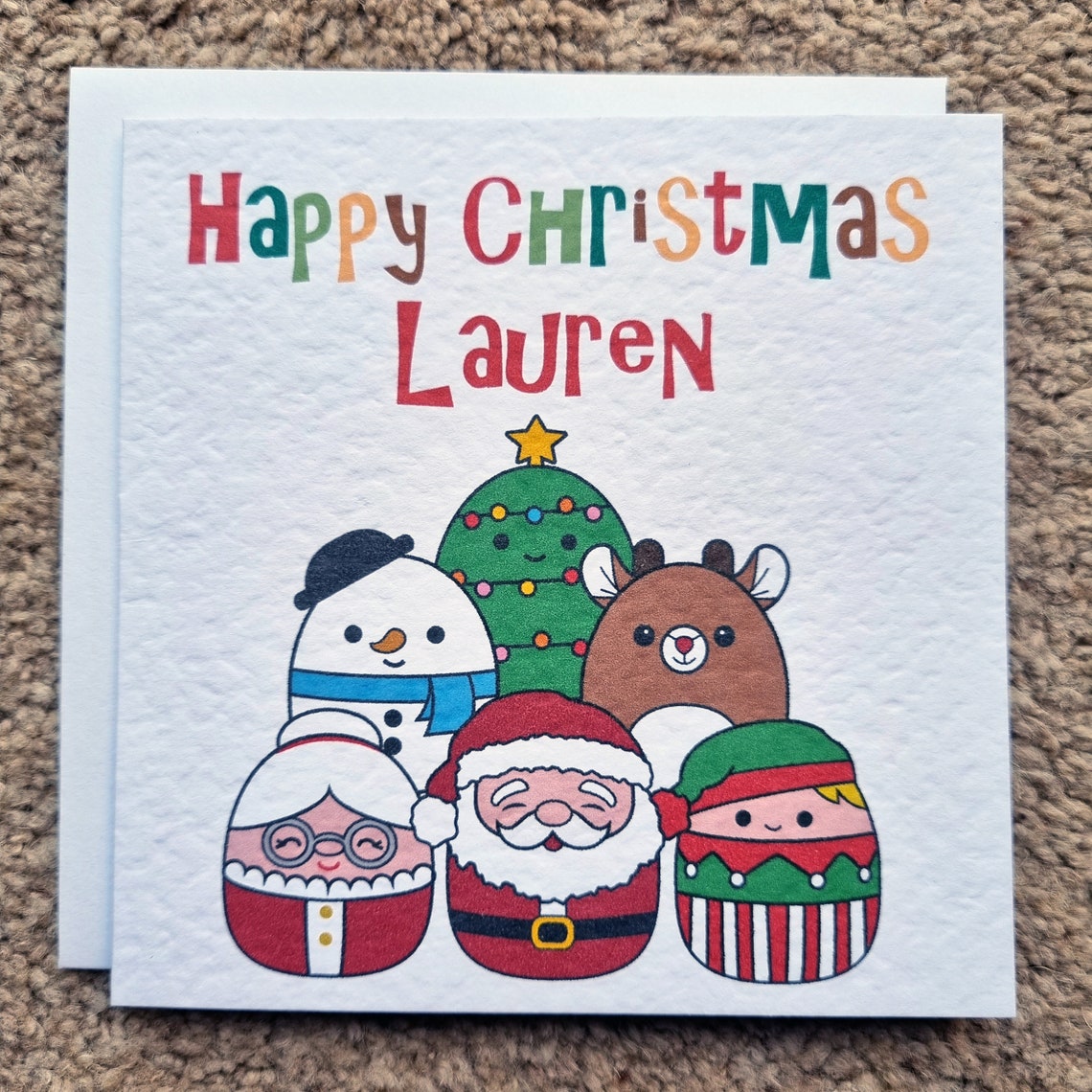 Squishmallow Christmas Card - Personalised - Etsy