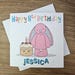 Jellycat Style Birthday Card - Personalised - Etsy