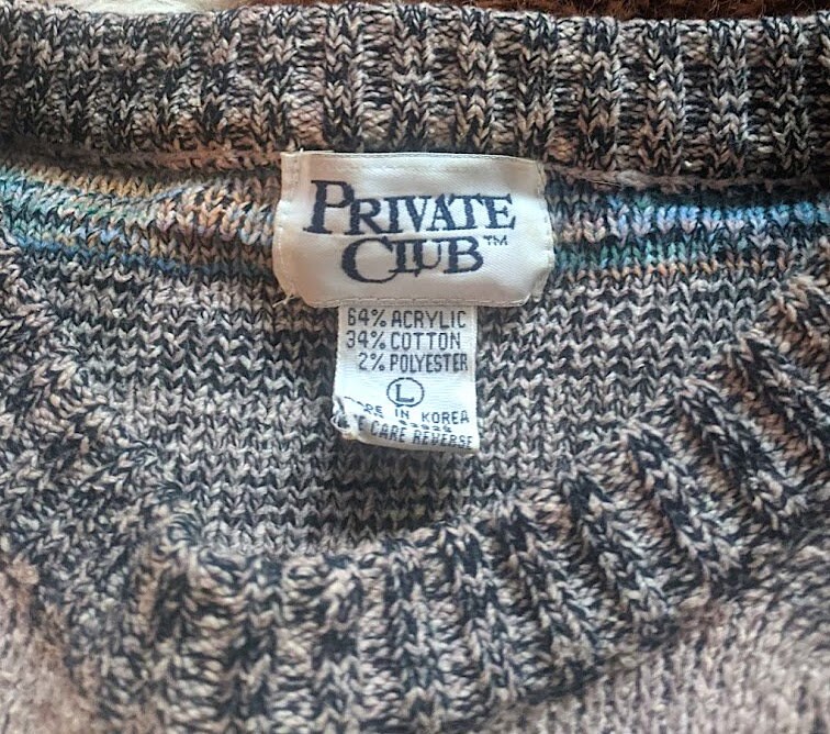 Suéter unisex vintage casual de punto de patrón mediano grande - Etsy ...