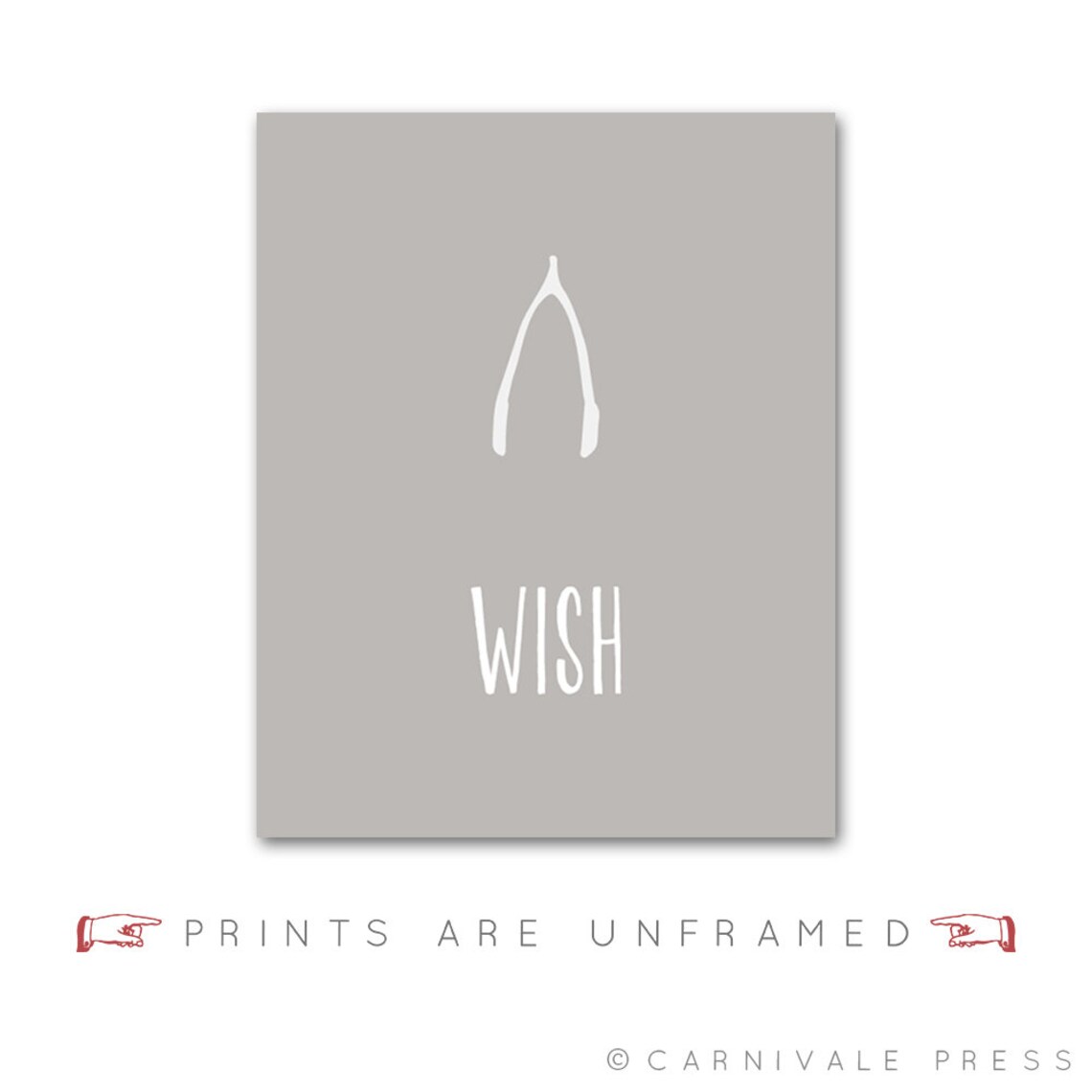 Wish Wishbone Art Print for Your Kitchen Decor Makes a Great | Etsy