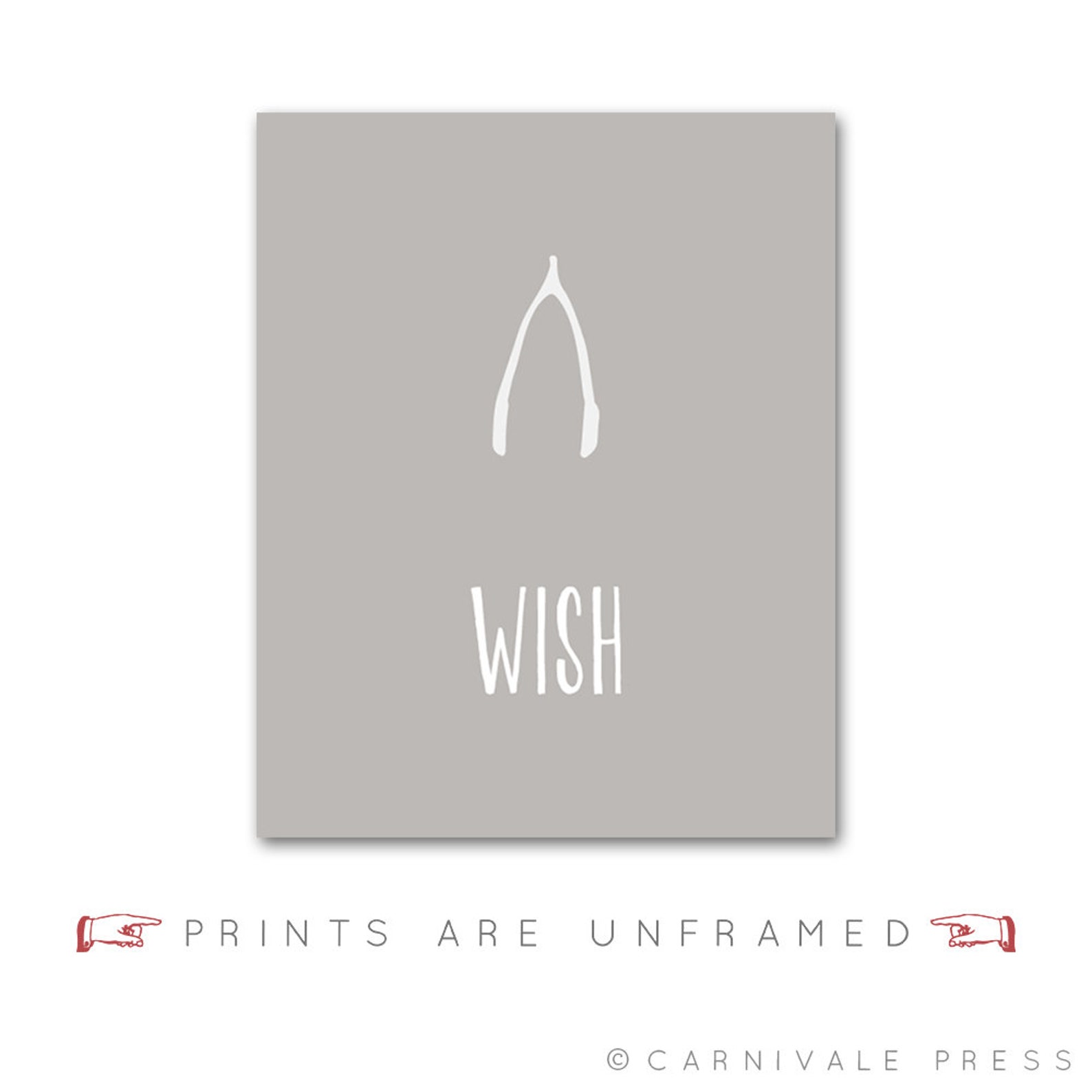 Wish Wishbone Art Print for Your Kitchen Decor Makes a Great | Etsy