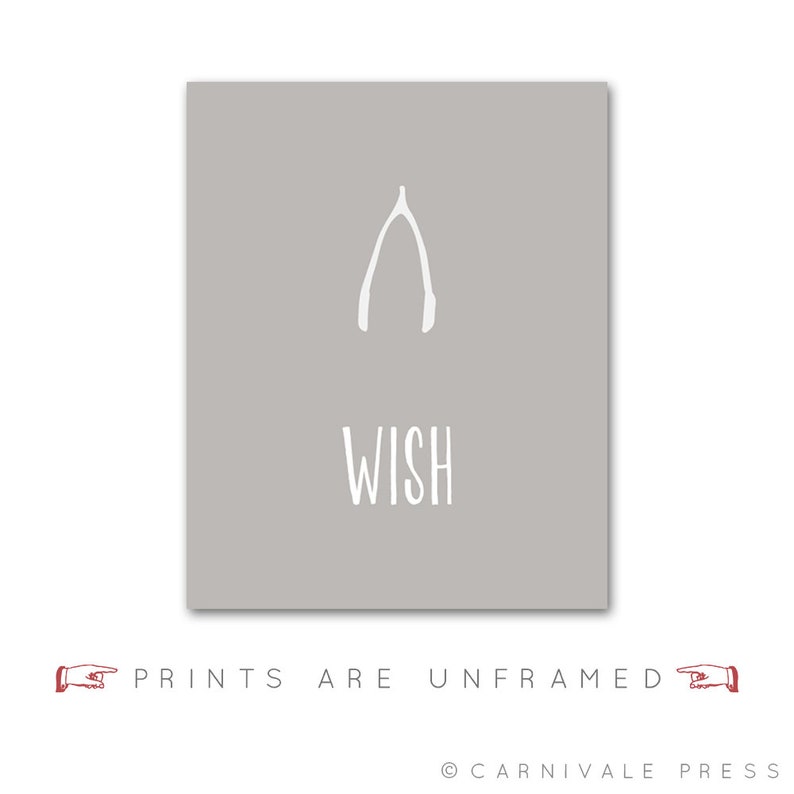 Wish Wishbone Art Print for Your Kitchen Decor Makes a Great - Etsy