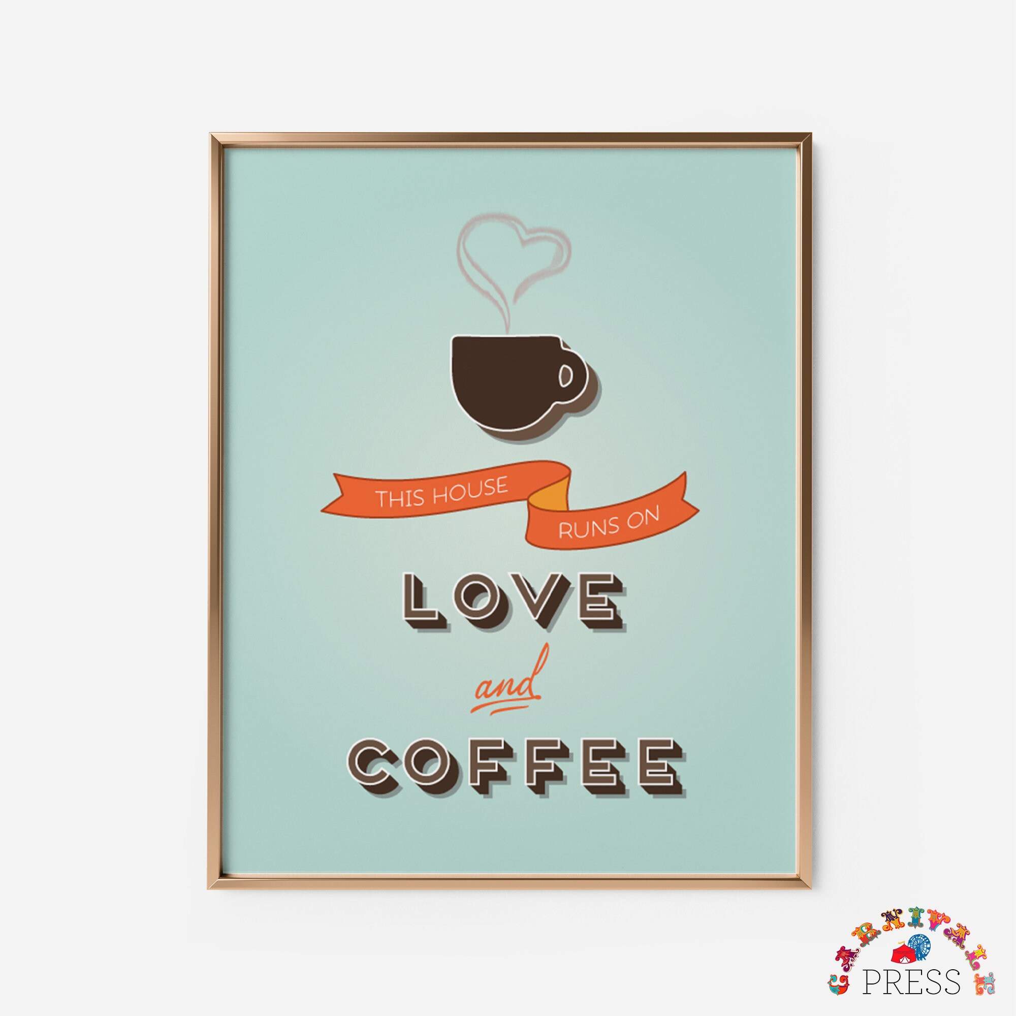 Love and Coffee Sign Coffee Sign Coffee Decor Kitchen | Etsy