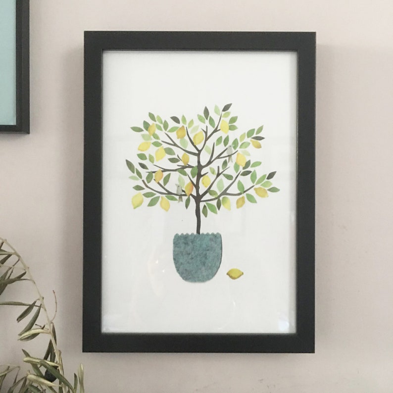 Lemon Tree .A Delightfully Simple Card ,showing a Small Lemon Tree in a ...