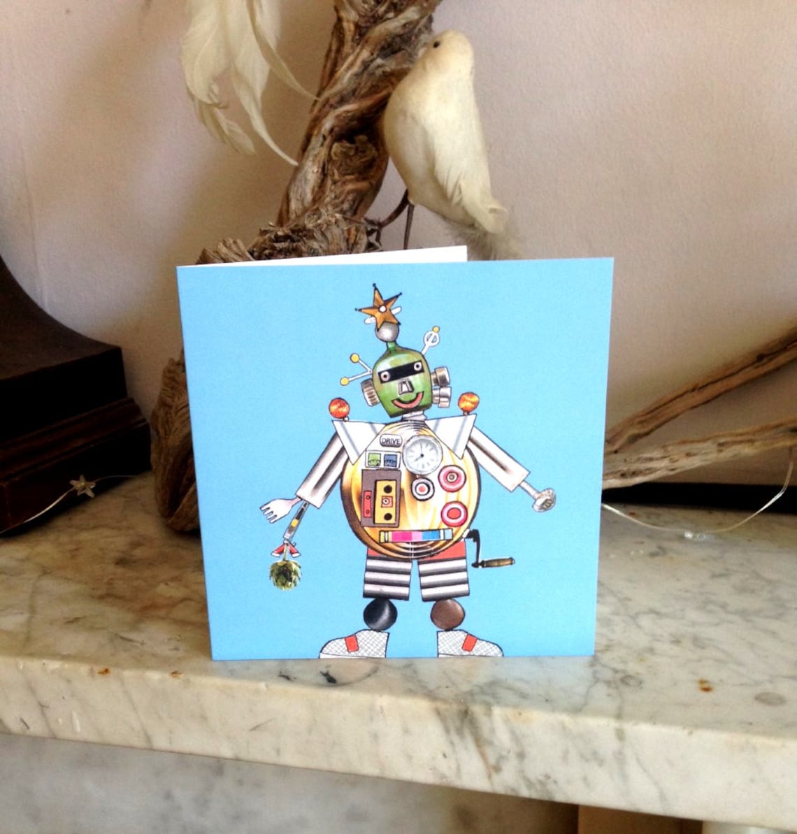 Veggie Bot Blue. an Amiable Robot With a Retro Feel on a - Etsy