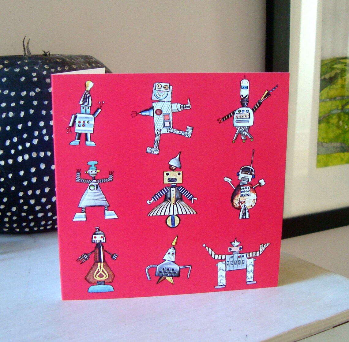 Veggie Bot Blue. An amiable robot with a retro feel on a | Etsy