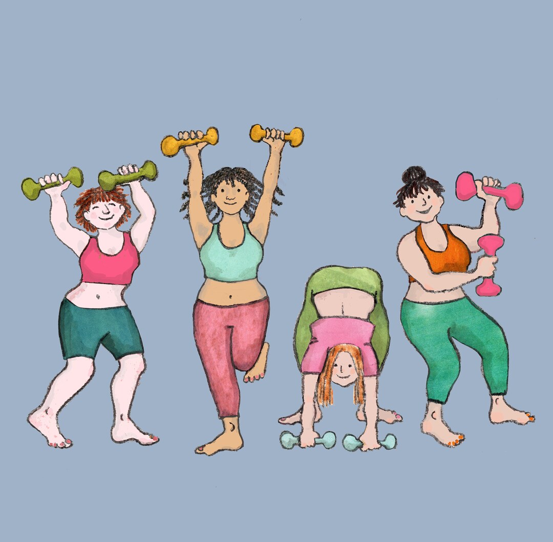 CURVY GIRLS Having Fun , Doing Their Thing and Keeping Fit. A Cheerful ...