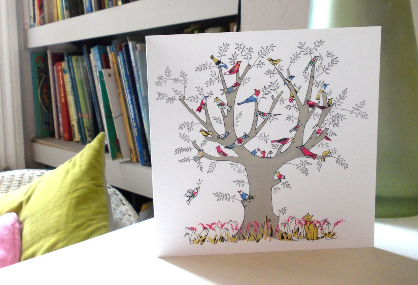 BIRDS IN A TREE A Tree Full of Cheeky Birds ! A Colourfully Fun Printed ...