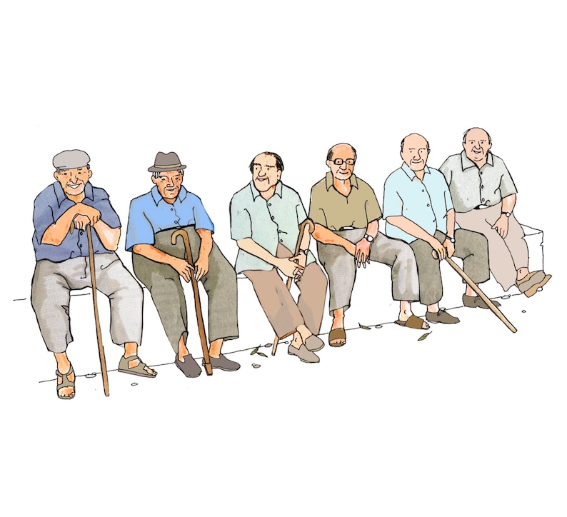 THE GANG Inspired by Life in a Southern Spanish Village a Line - Etsy