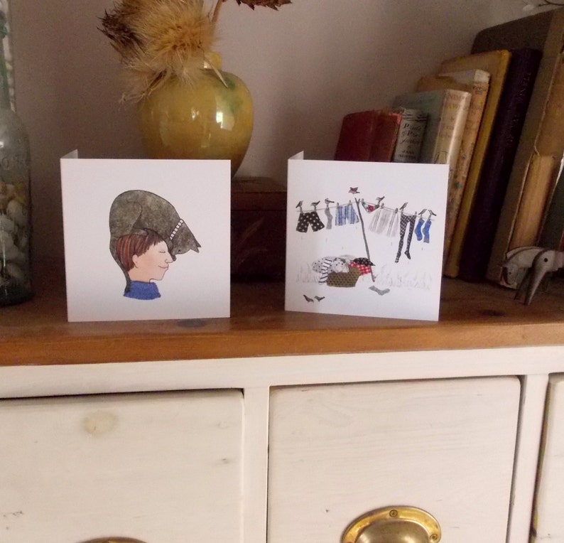 CAT AS A HAT Beautifully Simple Card for the Cat Lover in Your | Etsy