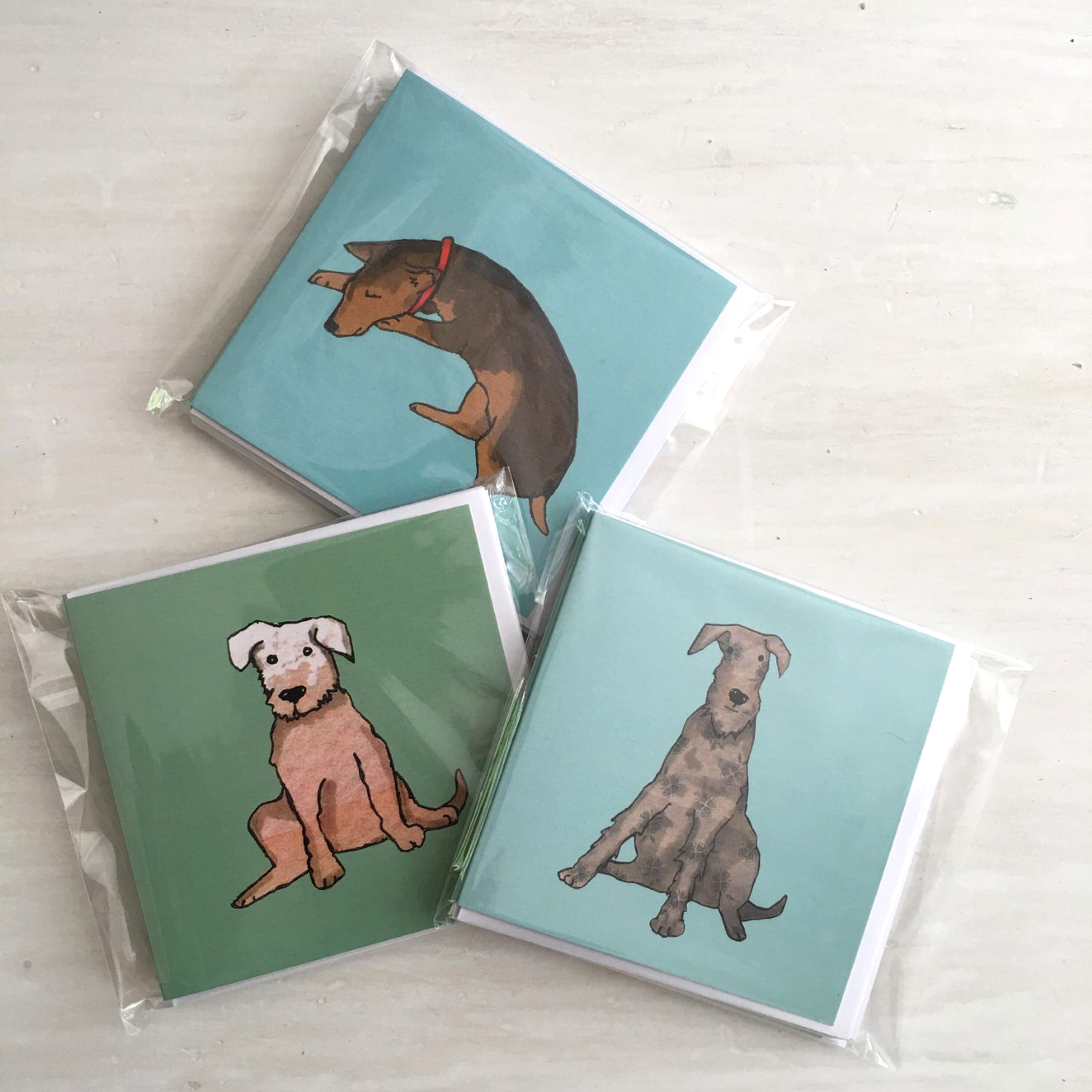 Dippy Dogs .pack of 5 Different Dog Cards .each Card Shows a - Etsy UK