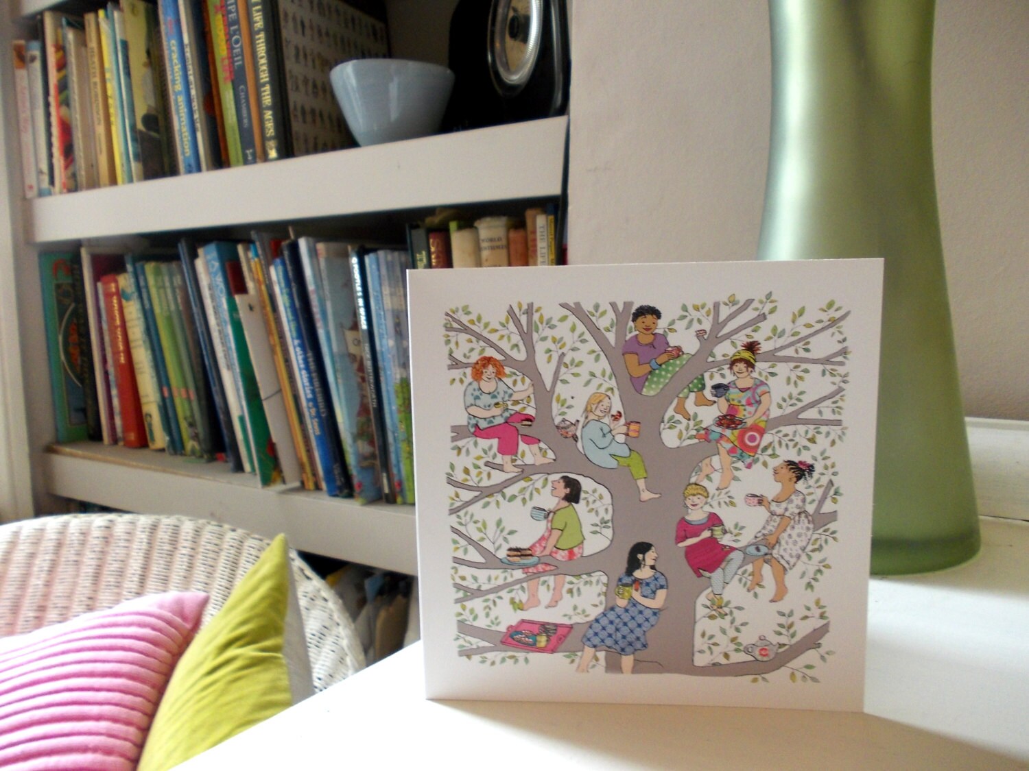 TREE LADIES a fun colourful card showing a group of women | Etsy