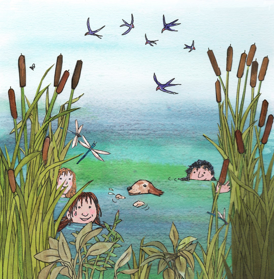 WILD SWIMMIMG ! Friends Enjoying an Outdoor Swim Midst Swooping ...