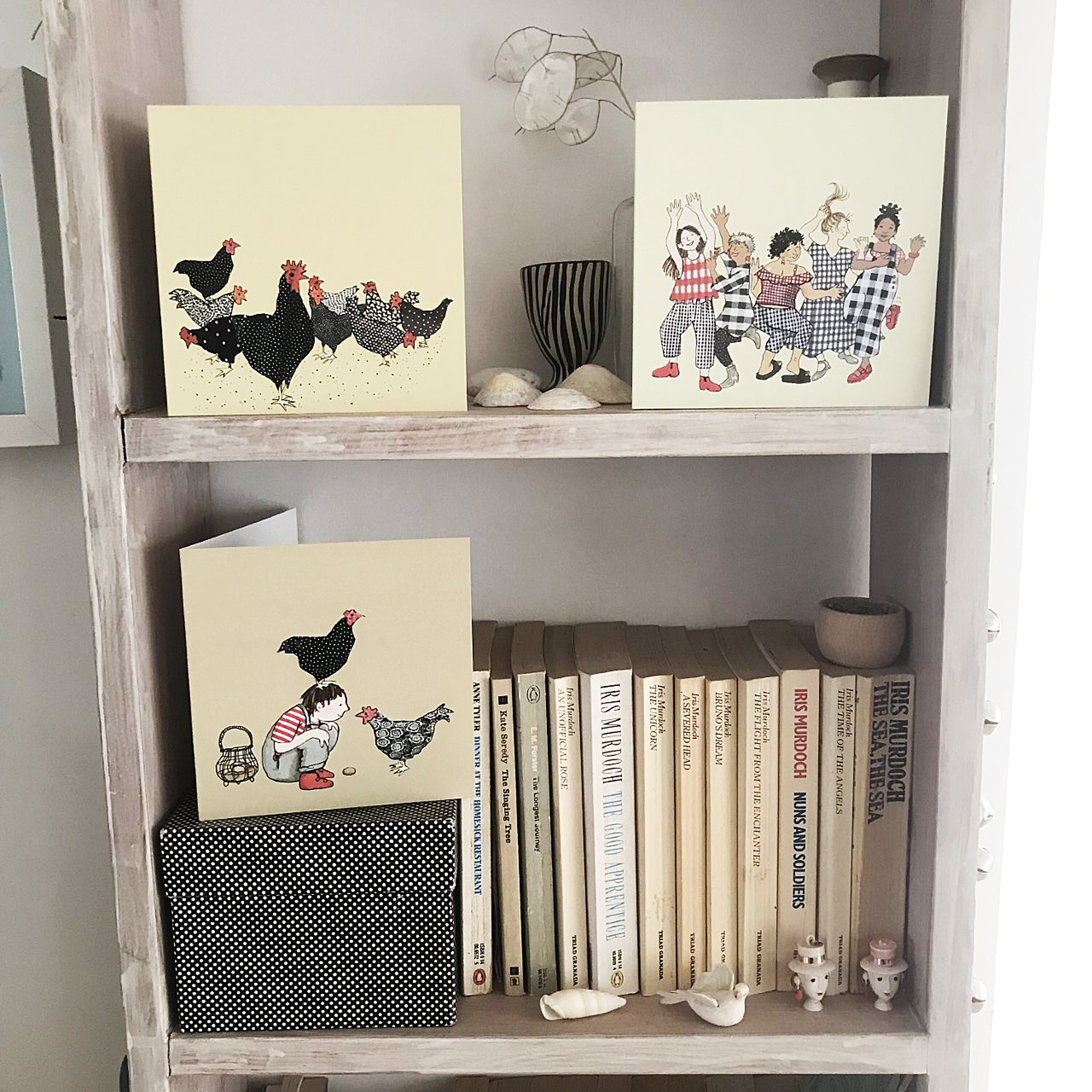 HENS! A Simple Card Showing Some Speckled Hens, Printed Card From a ...