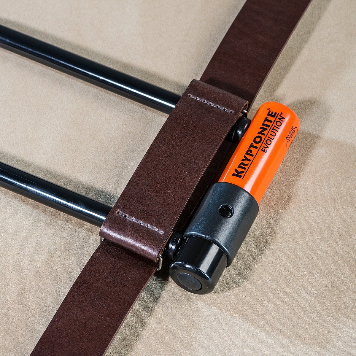 Leather U-lock holder | Etsy