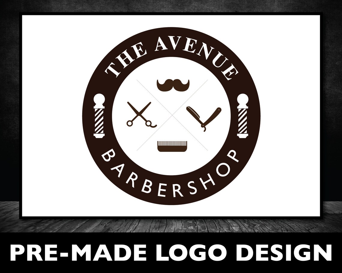 Professional Barber Logo Parlor Shop Logo Men's Hair | Etsy