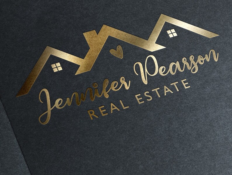 Real Estate Logo Heart Logo Heart Design House Logo - Etsy