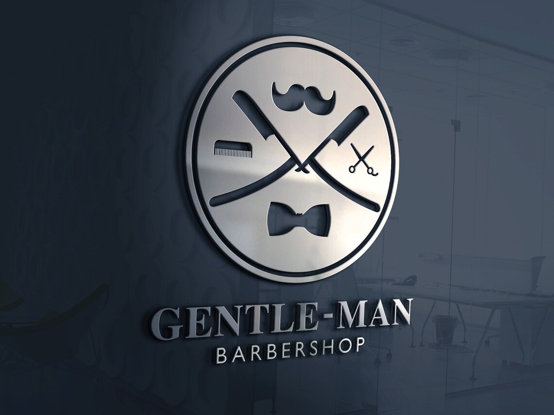 Professional Barber Logo Parlor Shop Logo Men's Hair - Etsy